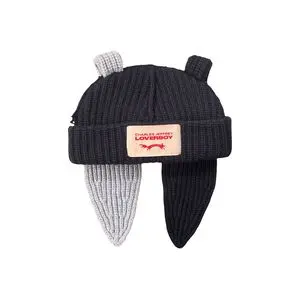 CHARLES JEFFREY Chunky Rabbit Beanie 'navy/light - Blue