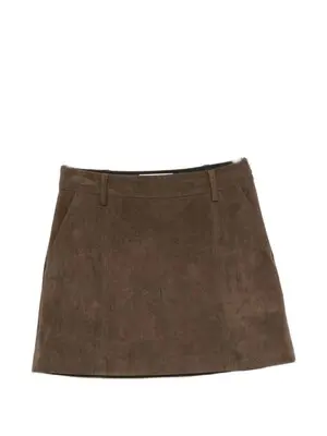 DUNST Suede Effect Mini Skirt - Green