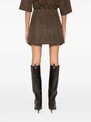 DUNST Suede Effect Mini Skirt