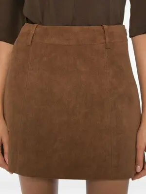 DUNST Suede Effect Mini Skirt