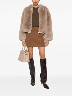 DUNST Suede Effect Mini Skirt