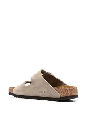 BIRKENSTOCK Arizona Suede Leather Sandals - Grey