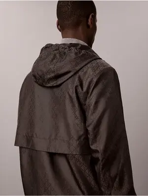 Calvin Klein Emblem Logo Nylon Windbreaker Jacket