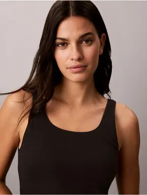 Calvin Klein Cotton Stretch Rib Padded Tank Top