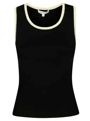 JW Anderson Contrast-trim Cotton Vest - Nero