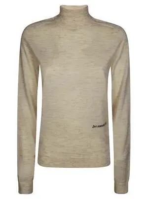JW Anderson Turtleneck Jumper In Wool Blend - Bianco