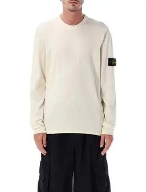 Stone Island Light Raw Hand Organic Cotton Pullover - Bianco