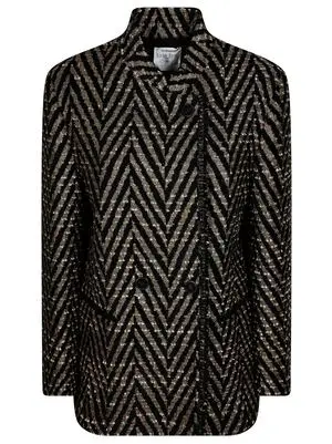 FORTE_FORTE Forte Forte Chevron Jacquard Oversized Jacket