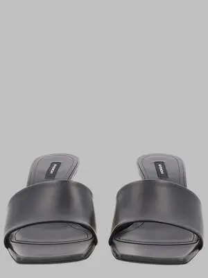 Givenchy 65mm Calf Leather Heeled Sandals - Black