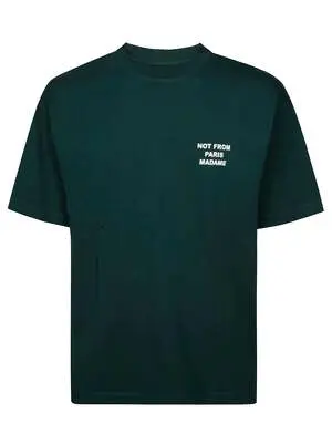 Drole De Monsieur Bold Slogan T-shirt In 100% Cotton - Verde