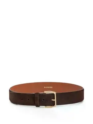 Sandro Suede Buckle-fastening Belt - Brown
