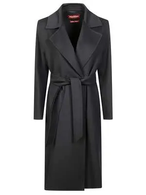 Max Mara Overcoat Belt - Nero