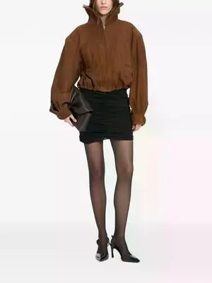 ROTATE BY BIRGER CHRISTENSEN Suede Bomber Jacket