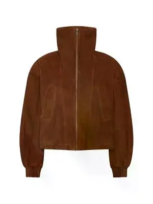 ROTATE BY BIRGER CHRISTENSEN Suede Bomber Jacket