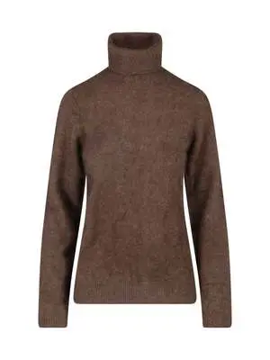 PAROSH Turtleneck Sweater - Brown