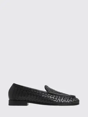Bottega Veneta Silenzio Intrecciato Leather Loafers - Black