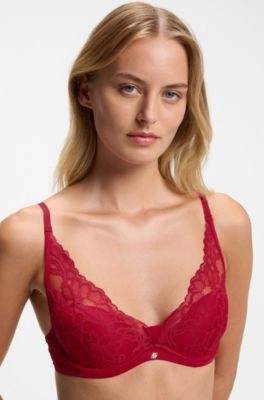 BOSS Underwire Bra With Lace Trim