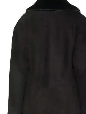 BLAZÉ MILANO Tatoosh Shearling Leather-trimmed Jacket - Black