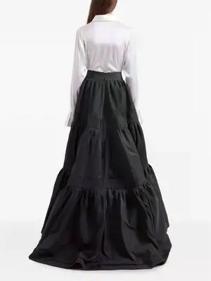 Nina Ricci Bow-embellished Tiered Maxi Skirt
