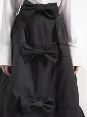 Nina Ricci Bow-embellished Tiered Maxi Skirt
