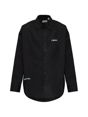 Off-White Logo-print Cotton Shirt - Black