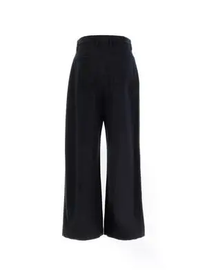 Giorgio Armani Pleated Wide-leg Trousers - Blue