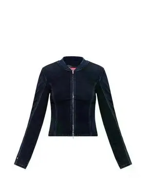DIESEL® Cropped Joggjeans Bomber Jacket - Blue