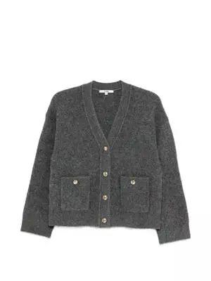 Maje Button-up Patch-pocket Cardigan - Grey
