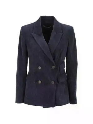 D.exterior Corduroy Double-breasted Jacket