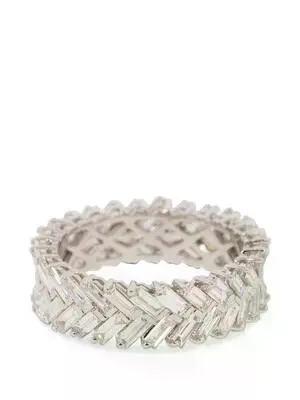 ANITA KO Zipper Diamond Ring - Silver
