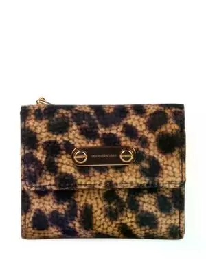 Borbonese Leopard-print Logo-plaque Wallet