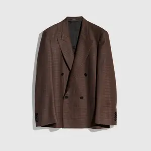 Gucci Gingham Wool Jacket - Brown