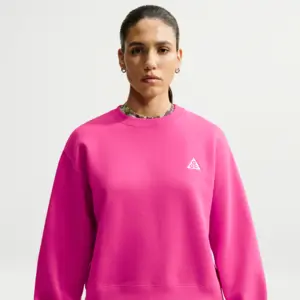 Nike Tuff Fleece" Therma-fit Crew-neck Sweatshirt - Pink