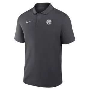 Nike Pittsburgh Steelers Fractal Logo Victory Dri-fit Nfl Polo - Grey