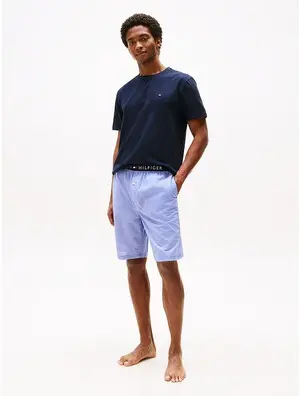Tommy Hilfiger T-shirt & Woven Short Sleep Set - Navy