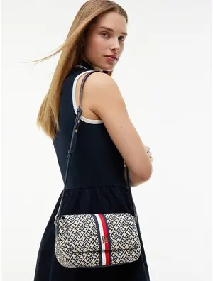Tommy Hilfiger Signature Stripe Jacquard Cross Body Bag