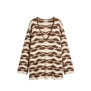Saachi Wave Crochet Tunic - Brown