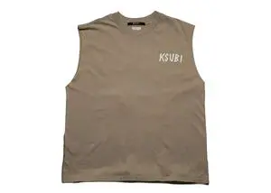Ksubi Cut Off Ekcess Tank T-shirt - Synth Green