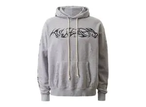 HELLSTAR Tribal Flame Logo Hoodie - Grey