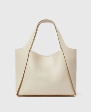 Stella McCartney Logo Top Handle Crossbody Tote Bag - Cream
