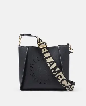 Stella McCartney Logo Square Crossbody Bag - Black