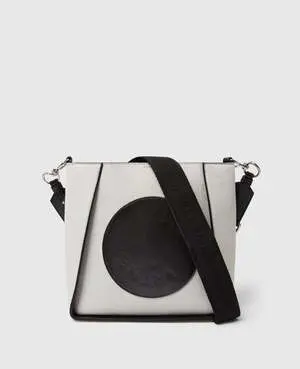 Stella McCartney Logo Square Crossbody Bag White/black