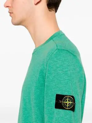 Stone Island Stocking Stitch Organic Cotton Nylon Crewneck