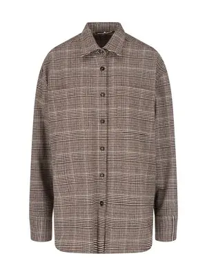 Ermanno Scervino Checked Virgin Wool Shirt - Gray