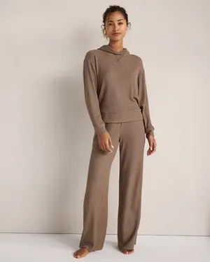 HAVEN WELL WITHIN Rib Knit Drawstring Pants - Deep Mocha