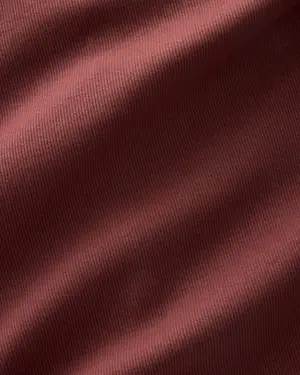HAVEN WELL WITHIN Organic Cotton Rib Knit Front Button Shirt - Garnet