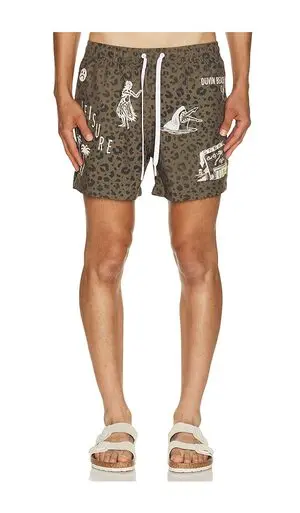 DUVIN DESIGN Duvin Design Club Swim Short Leopard