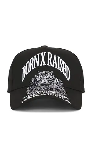 BORN X RAISED Paranoia Crest Snapback - Black