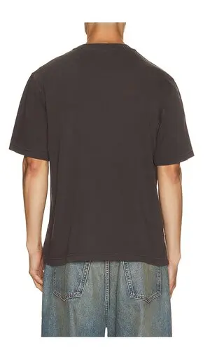 AGOLDE Asha Mock Neck Tee In Brown