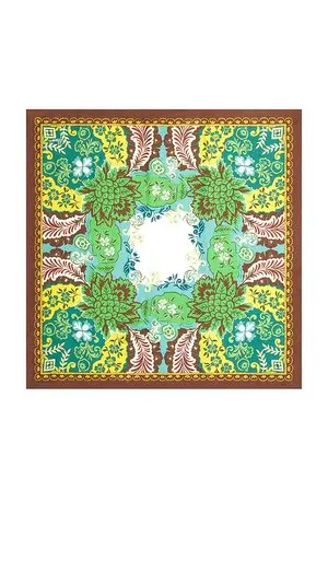 ALEMAIS Florence Silk Scarf In Green